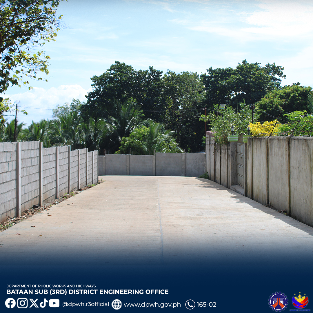 DPWH concretes farm-to-market road in Mariveles , Punto! Central Luzon