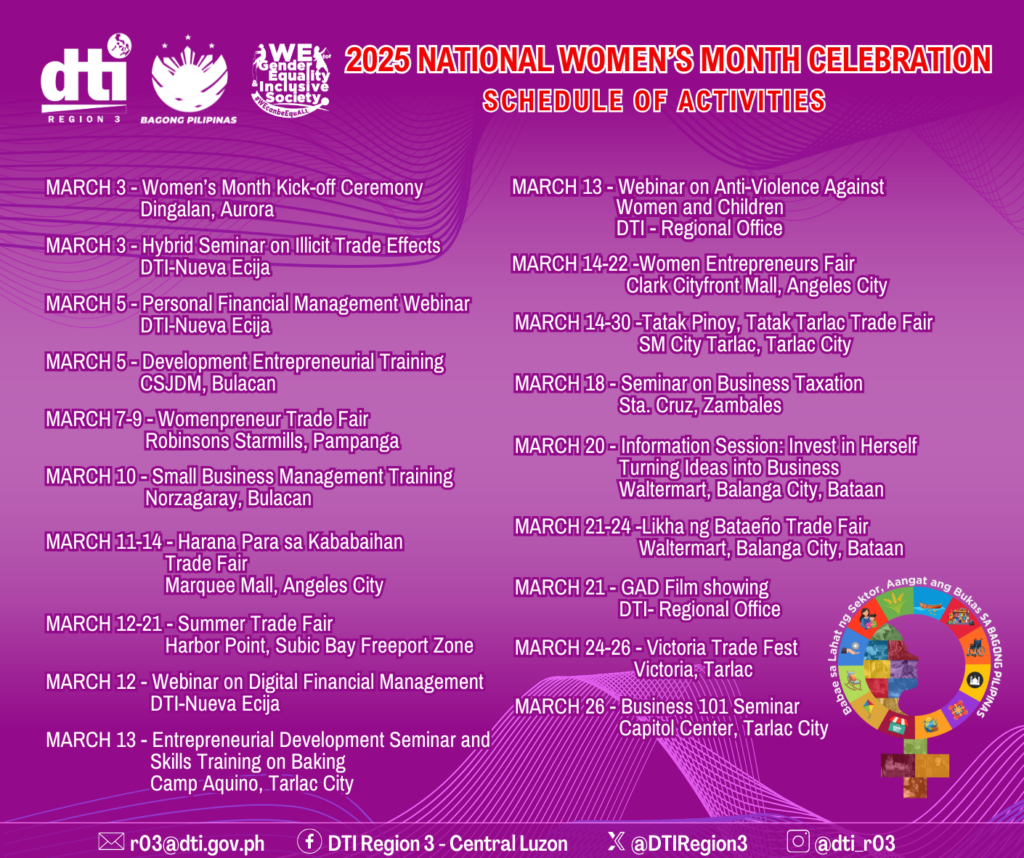 DTI-3 Celebrates 2025 National Women’s Month with Empowering Activities ...