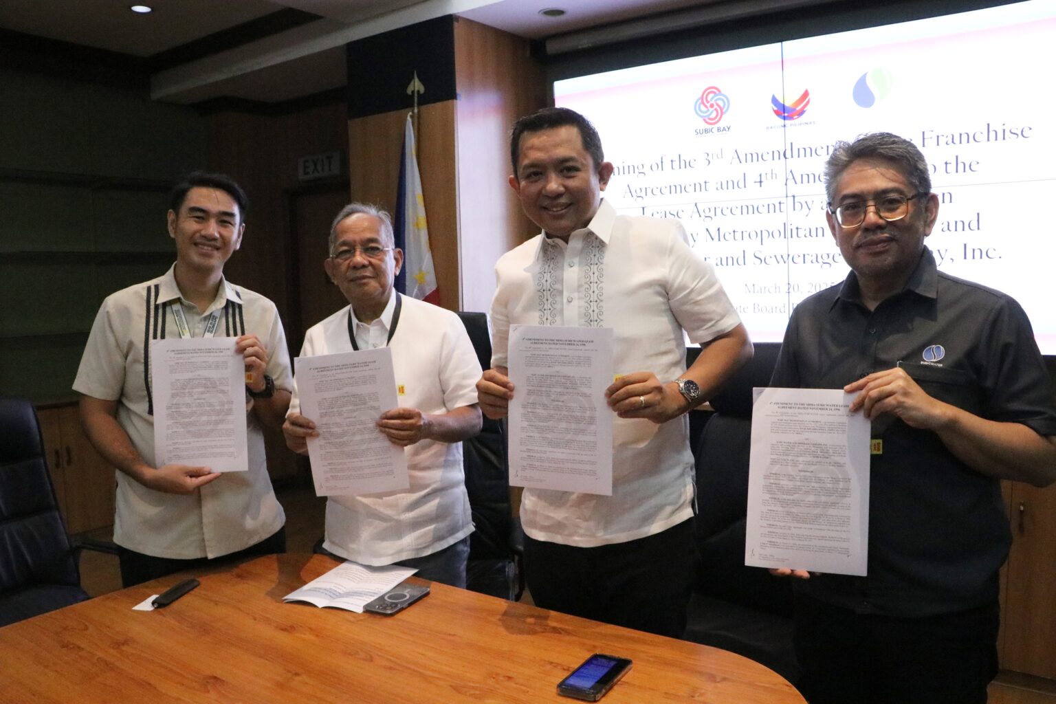 SBMA, SubicWater sign 20-year franchise agreement anew , Punto! Central ...