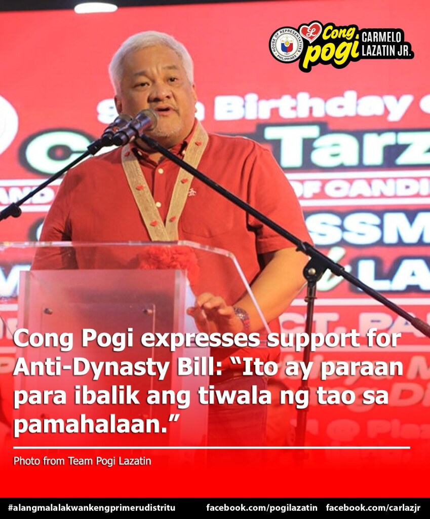 Cong Pogi Lazatin pushes Anti-Dynasty Bill - Punto! Central Luzon